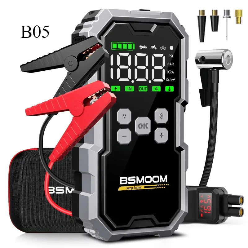 BSMOOM Car Jump Starter with Air Compressor, 150PSI 7000A Portable Car ...